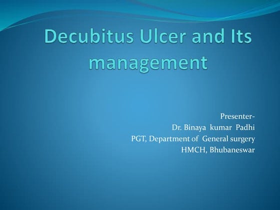 Pressure ulcers, why and how | PPT