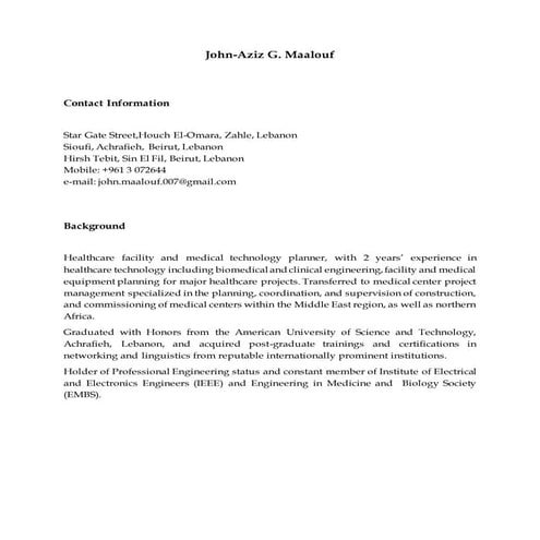 John-Aziz Maalouf CV | DOCX