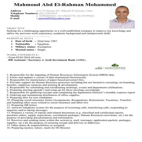 (My CV) Mahmoud Abdel Rahman M (1) | PDF