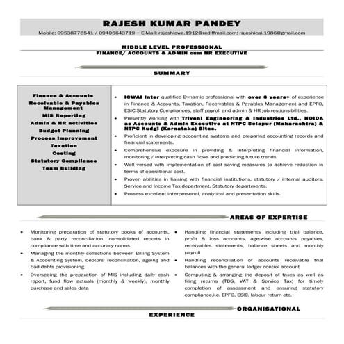 Rajesh Pandey@Resume | DOC