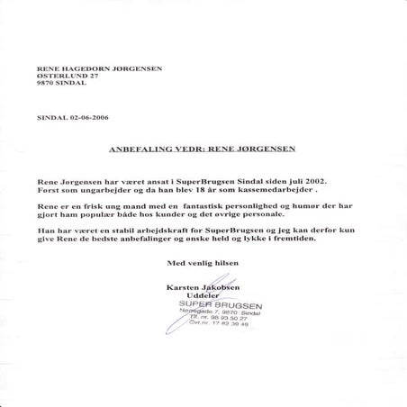 Superbrugsen anbefaling | PDF