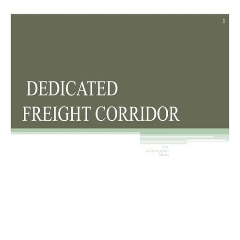 Dedicated freight corridor | PDF