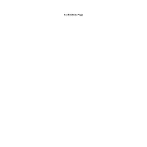 Dedication page | DOC