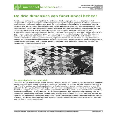 De drie dimensies van functioneel beheer | PDF