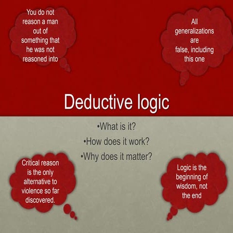 Deductive logic | PPT
