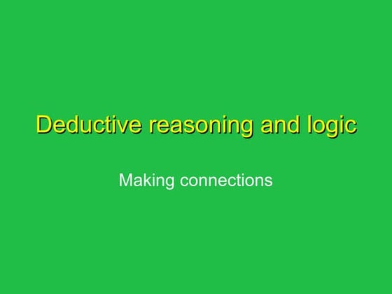 Logic Reasoning | PPTX