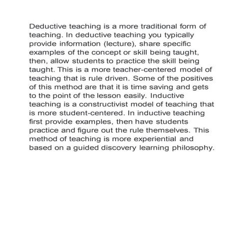 Deductive method | DOCX