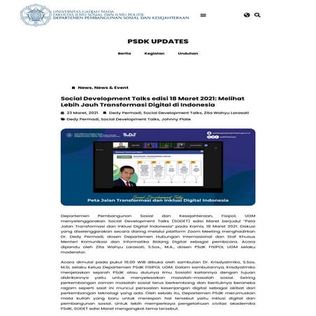 Dedy-Permadi-Social Development Talks edisi 18 Maret 2021_ Melihat ...