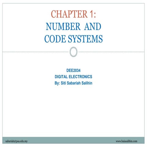 Dee 2034 chapter 1 number and code system (Baia) | PPSX | Computing ...