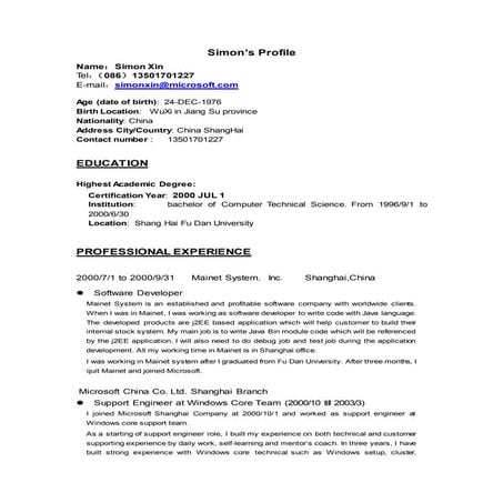 simon's resume | DOCX