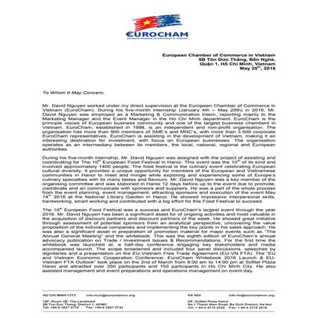David-Reference-letter EuroCham | PDF