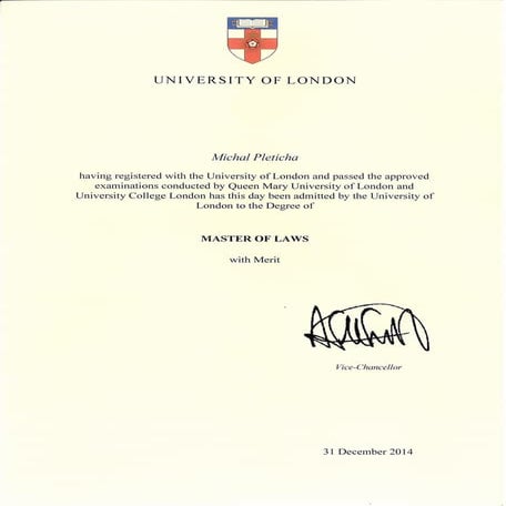 Diploma Master of Laws (LL.M) | PDF