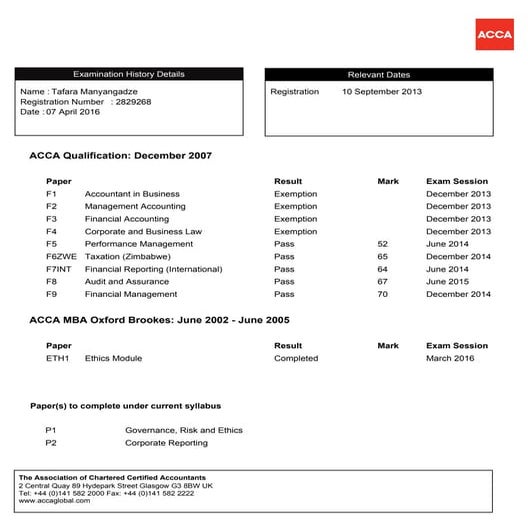 ExamHistoryTranscript1103183280559786598 | PDF