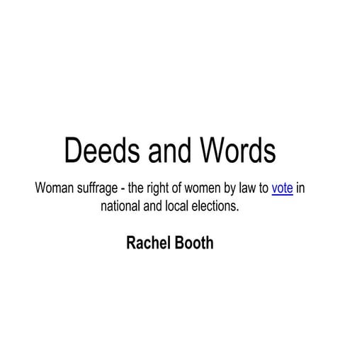Deeds and Words | PPTX