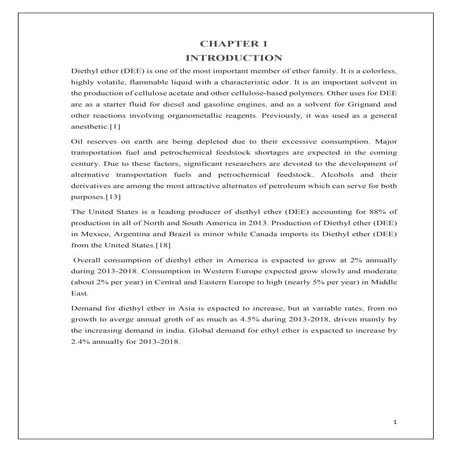 Diethyl Ether (DEE) Process flow diagram | PDF