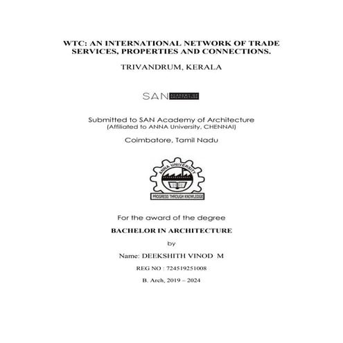 World trade center in kerala proposal- AR. DEEKSHITH MAROLI ...