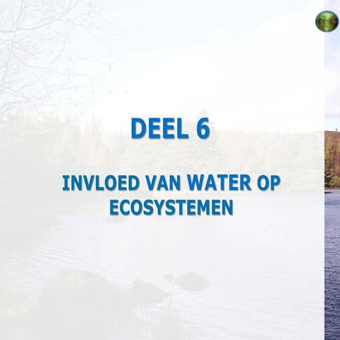 Deel 6 Invloed van water op ecosystemen | PPT