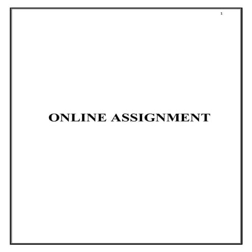 online assignment | PDF