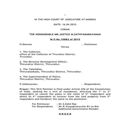 cancel the patta | PDF