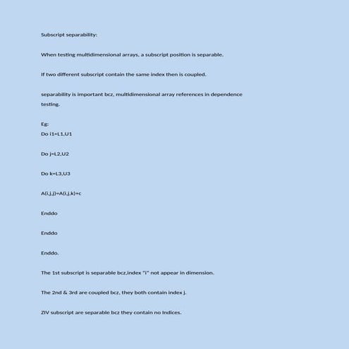 Subscript Separability and Partitioning. | PDF