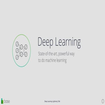 Deep Learning Lightning Talk | PPT