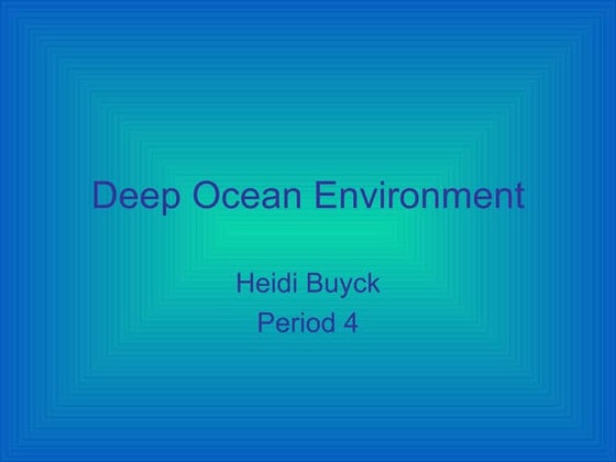 Deep Ocean | PPT