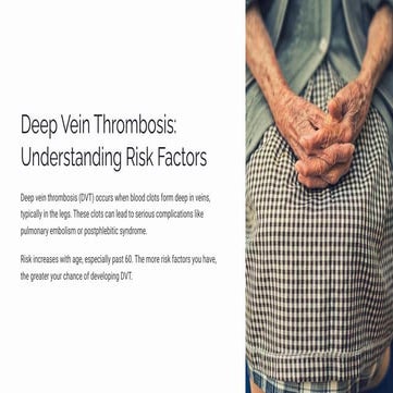 Deep Vein Thrombosis: Understanding Risk Factors | PDF