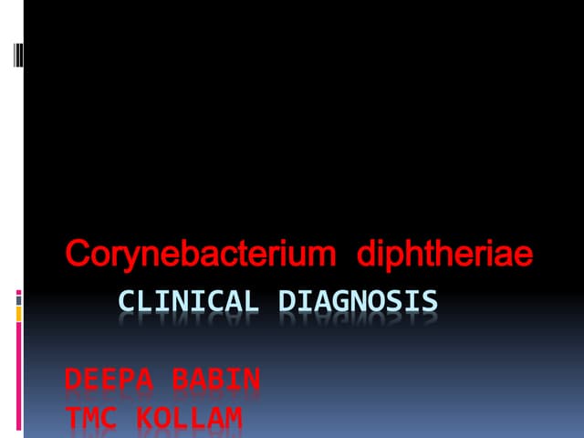 Diptheria | PPTX