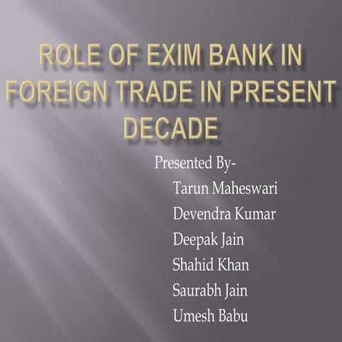 exim bank | PPT