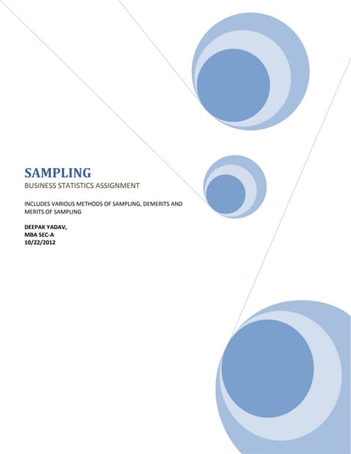 Types of sampling methods - infographic | PDF