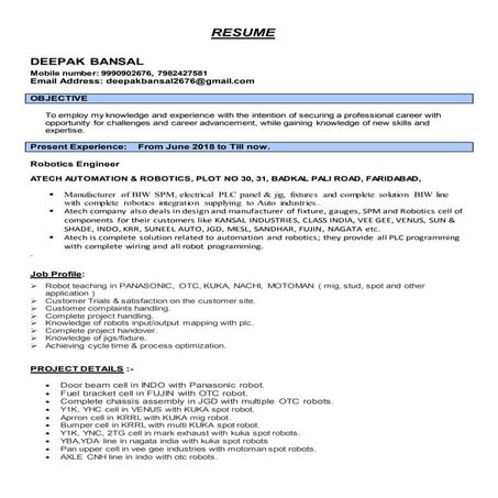 Deepak cv | PDF