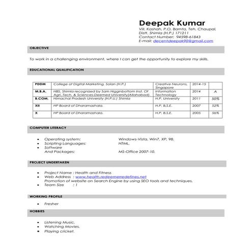 Deepak kumar | DOC