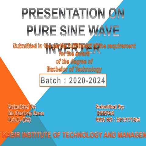 DEEPAK PURE SINE WAVE INVERTER PRESENETATION | PPTX