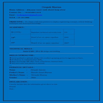 Deepak sharm resume 1 | DOCX