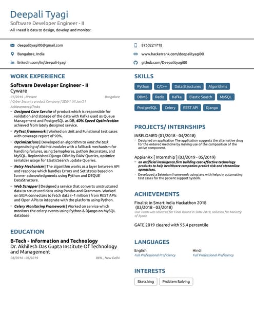 Deepali's resume | PDF