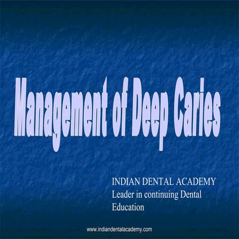 Deep caries / dental implant courses | PPT | Dental Health | Diseases ...