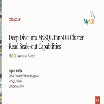 Deep Dive Into Mysql Innodb Cluster Read Scale Out Capabilities Pdf