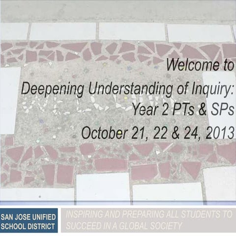 Deepening Understanding of Inquiry 2013: Year 2 PT & SP | PPT