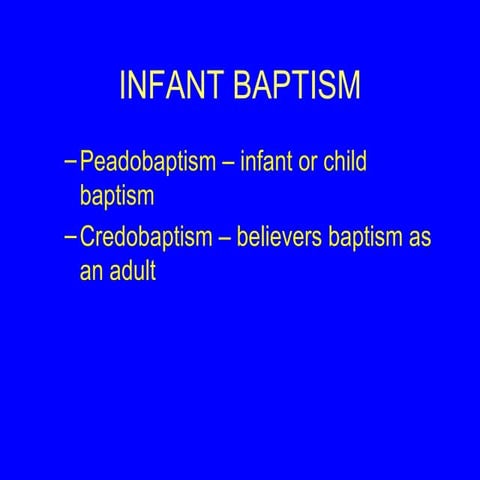 Deeper 2 Robert Russell - infant baptism | PPT