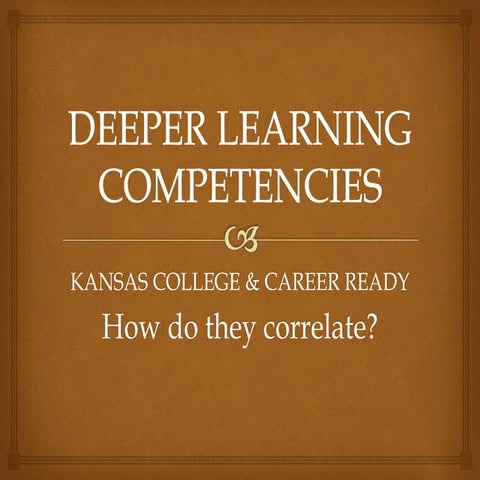 Deeper Learning Competencies | PPT