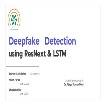 Deepfake Detection_Using Machine Learning .pptx | Computing | Technology & Computing