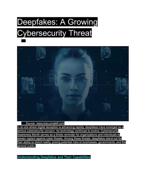 What is Deepfake AI? How it works and How Dangerous Are They? | PPT | Technology & Computing