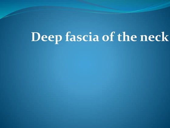 Superficial & deep fascia | PPT