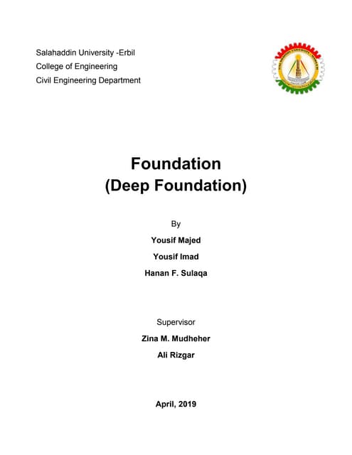Types of deep foundation | PDF