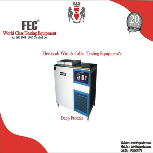 Testing/Manufacture/Deep freezer | PDF