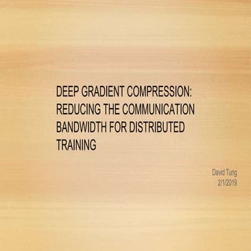 Deep gradient compression | PPT