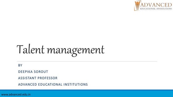 Talent Management : Process & Models | PPT