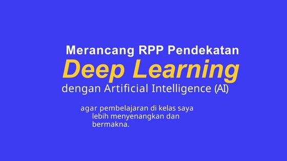 RPP Pembelajaran mendalam mata pelajaran PAI | PDF