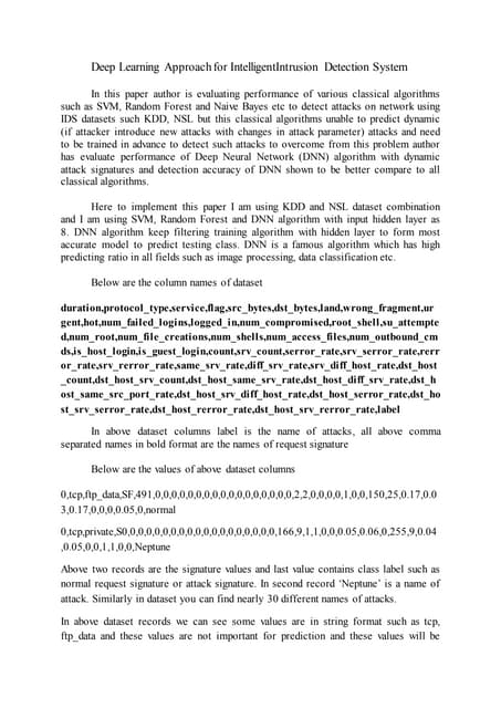 Deep Learning Approach For Intelligent Intrusion Detection System Pdf