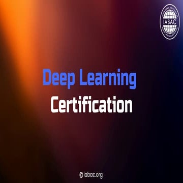 Deep Learning Certification | IABAC Certification | PDF